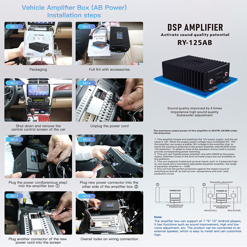 Upgrade Automotive Android Radio Car DSP Amplifier Box - MCX ...